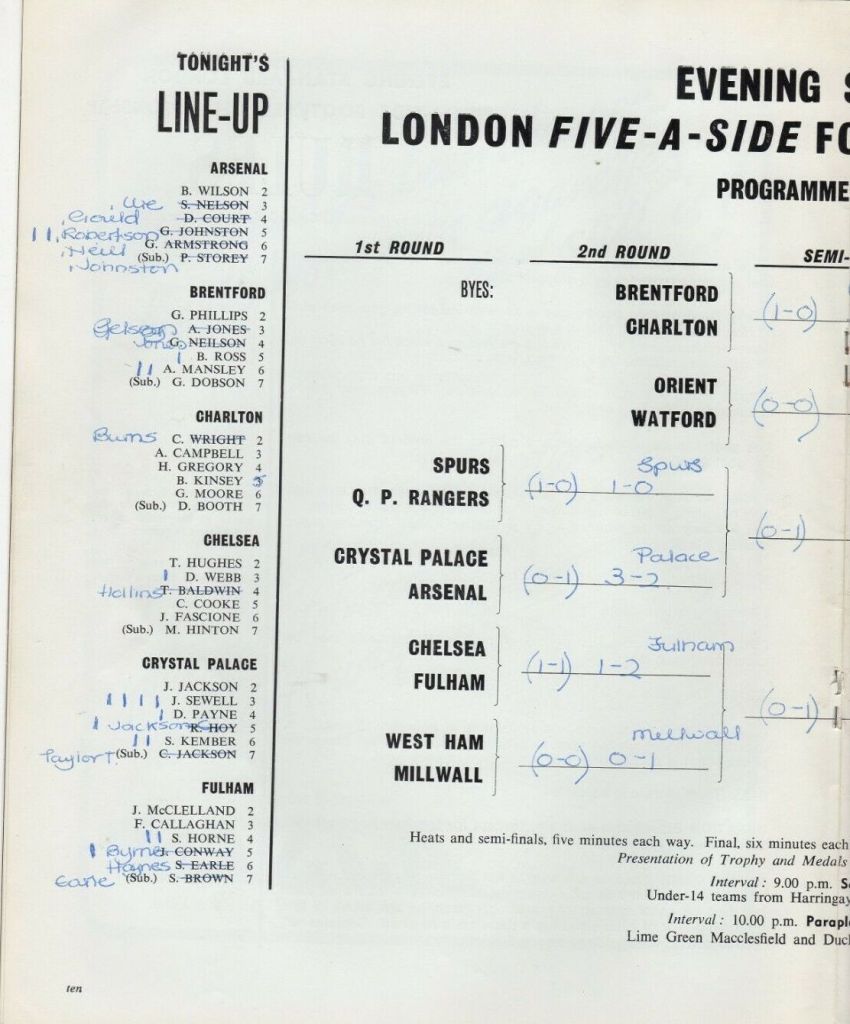 23rd April 1969- London Five-a-side Football Championship (at the ...