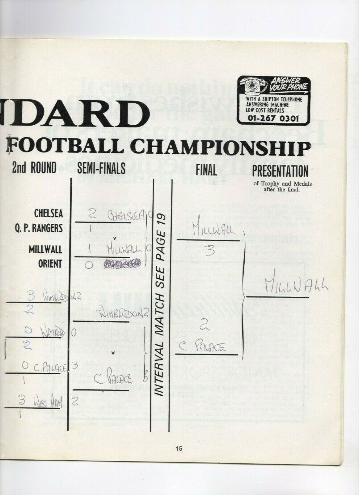 25th April 1979- London Five-a-side Football Championship (at Wembley ...