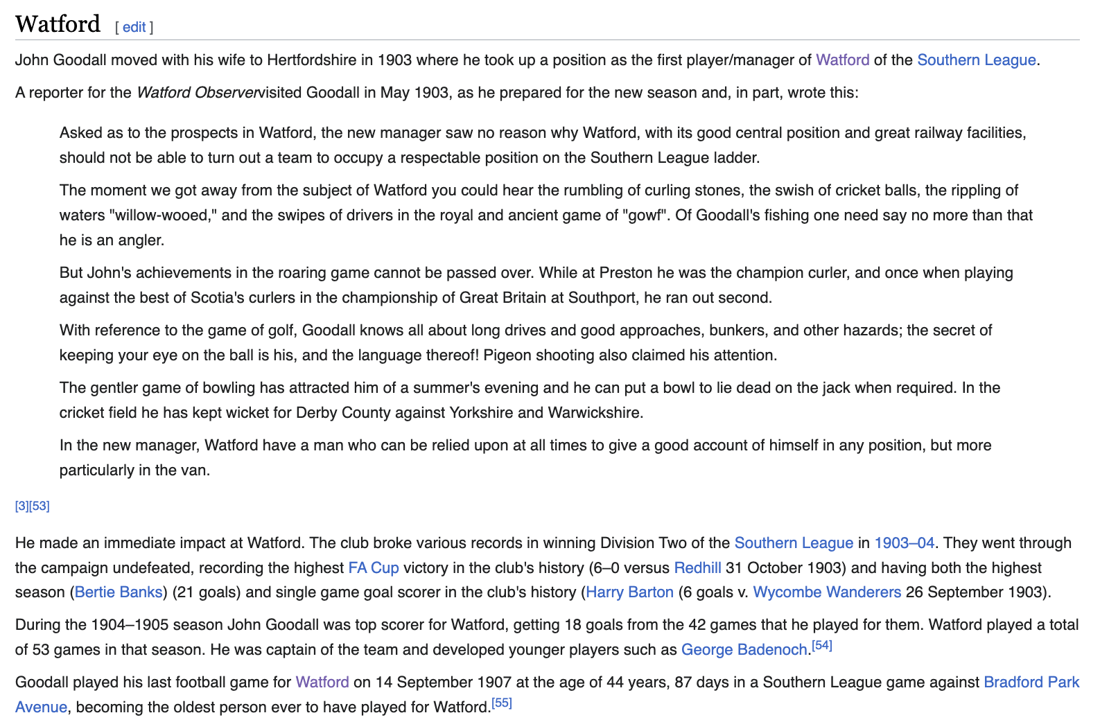 John Goodall | OLD WATFORD