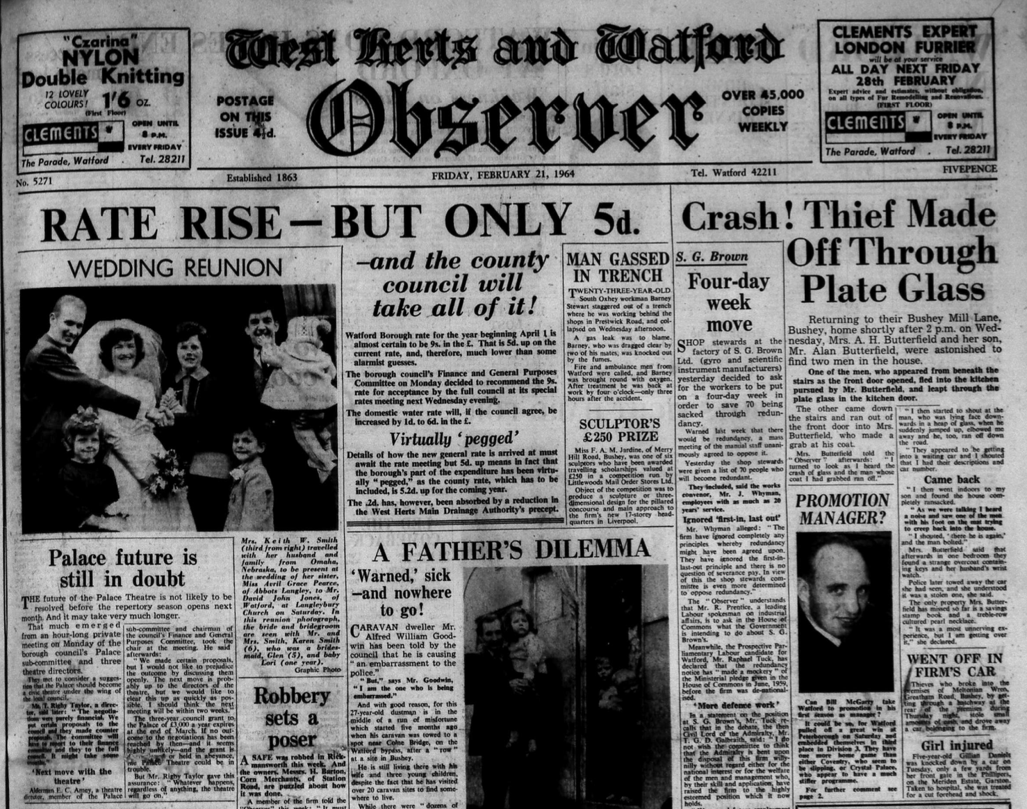 21st February 1964- Watford Observer | OLD WATFORD